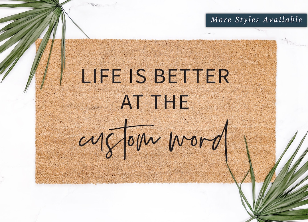 Custom Word Coir Doormat: Personalized Welcome Mat - Etsy