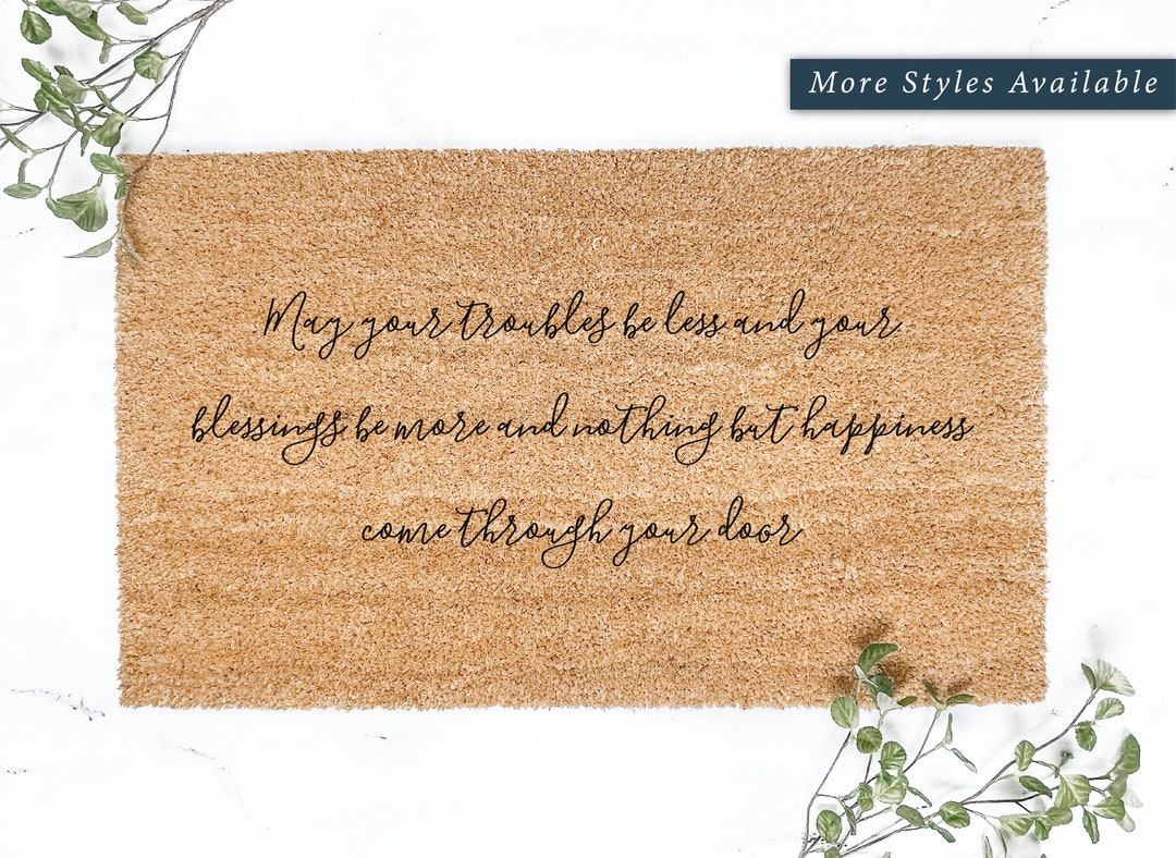 Irish Blessing Doormat, Luck of the Irish Rug, Wedding Gift, St Patrick ...