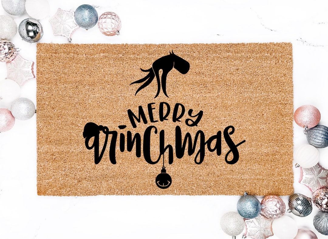Merry Grinchmas Doormat, Christmas Decor, Modern Farmhouse Christmas ...