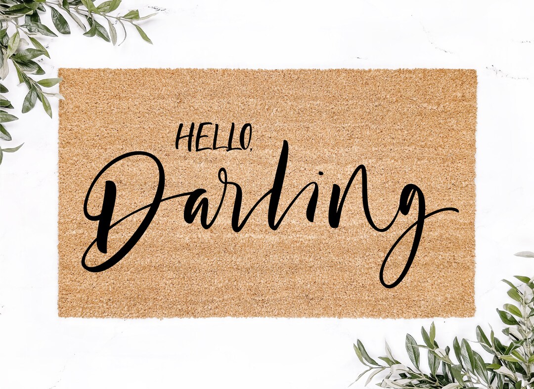 Hello Darling Doormat, Cute Door Mat, Porch Decor, Housewarming Gift ...