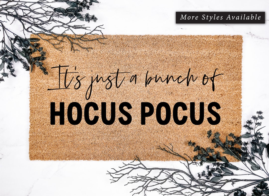 Hocus Pocus Doormat: Modern Halloween Decor, Fall Welcome Mat - Etsy