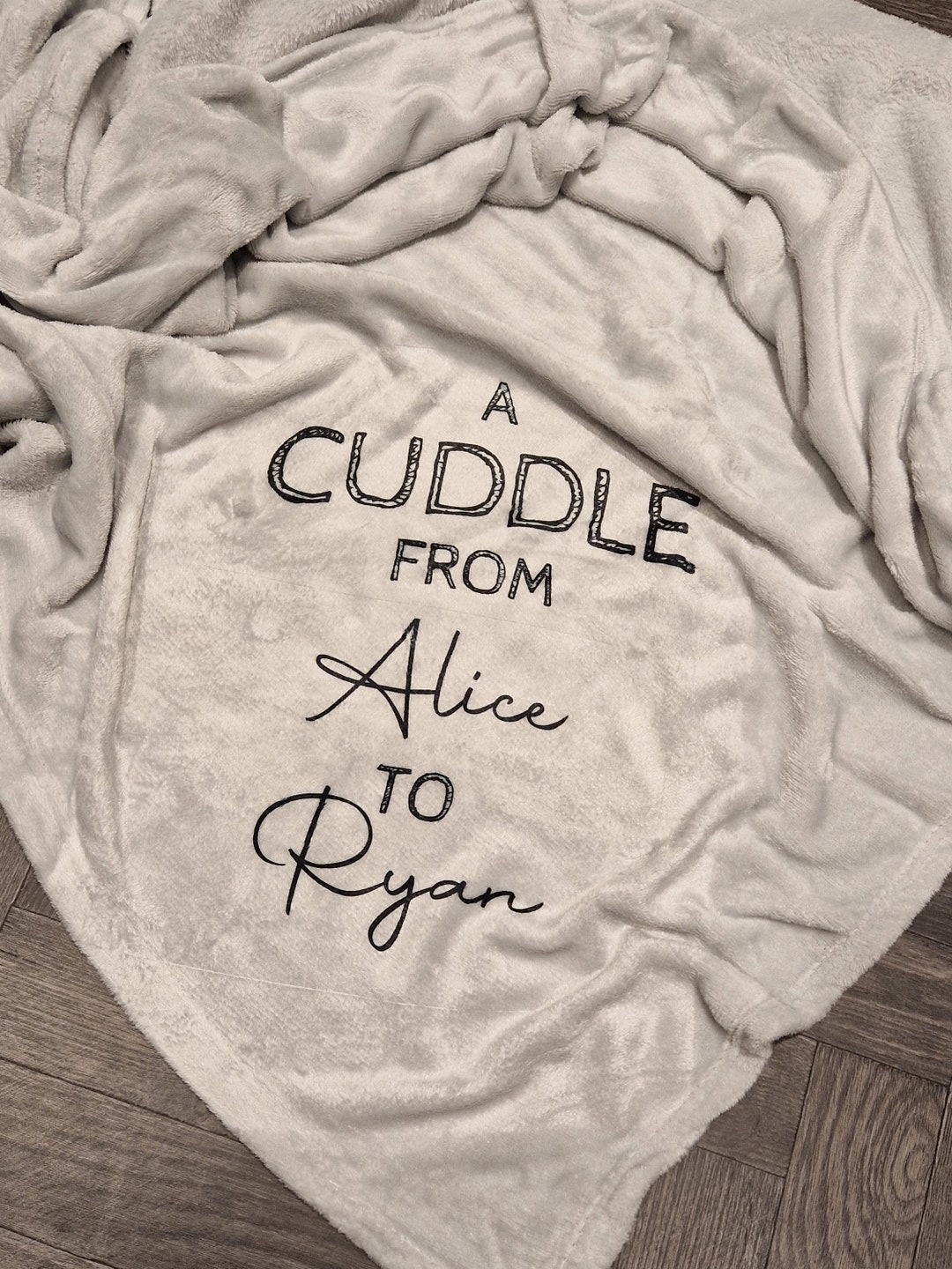 Personalised Couples Blanket, Cuddle Blanket, Send a Hug, Send a Cuddle ...