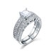 1 Carat Created Diamond Engagement Ring Set 2-pc Wedding Ring - Etsy