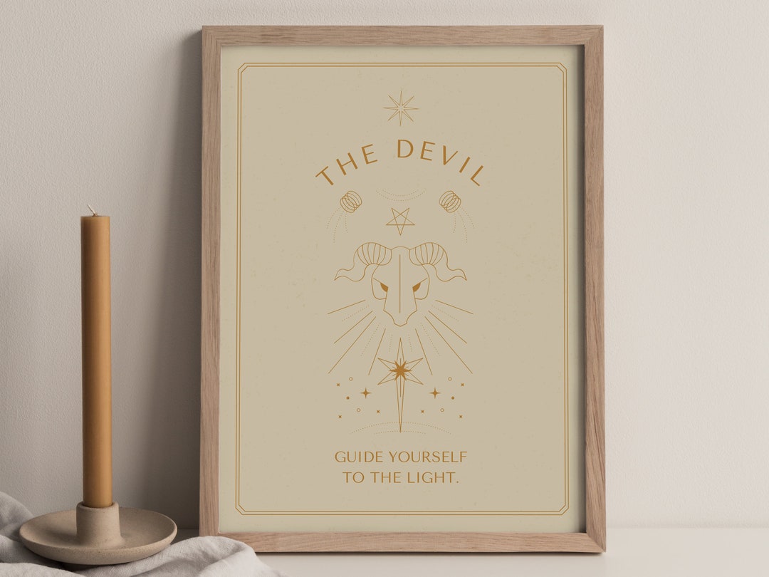 Printable Art, the Devil Definition Print, Wall Art Prints, Tarot Card ...