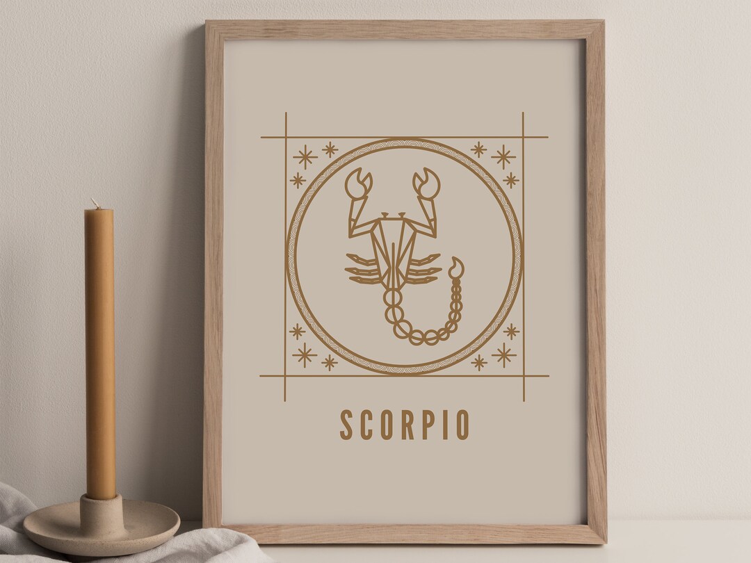SCORPIO PRINTABLE ART, Zodiac Gift, Constellation Wall Decor, Astrology ...