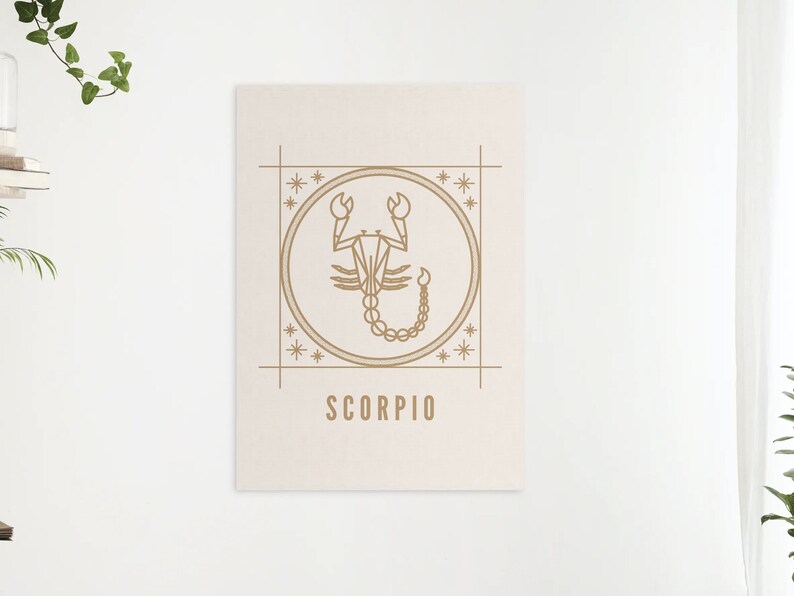 SCORPIO PRINTABLE ART Zodiac Gift Constellation Wall Decor - Etsy