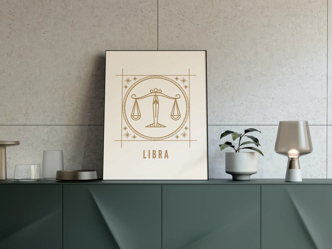 LIBRA PRINTABLE ART Zodiac Gift Constellation Wall Decor - Etsy