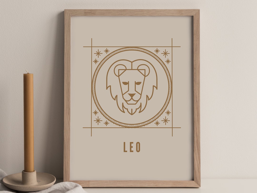 LEO PRINTABLE ART Zodiac Gift Constellation Wall Decor - Etsy