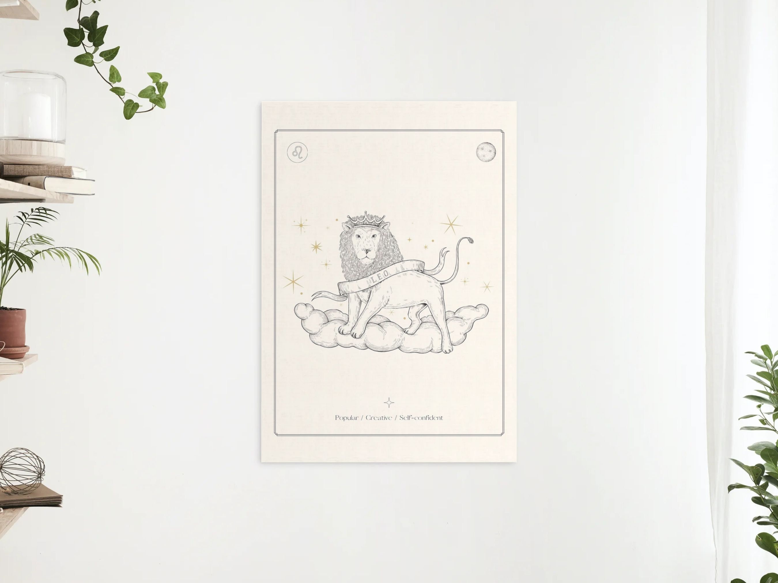 Leo Zodiac Print Leo Printable Printable Wall Art Zodiac - Etsy