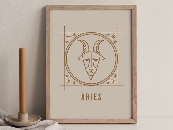 ARIES PRINTABLE ART Zodiac Gift Constellation Wall Decor - Etsy