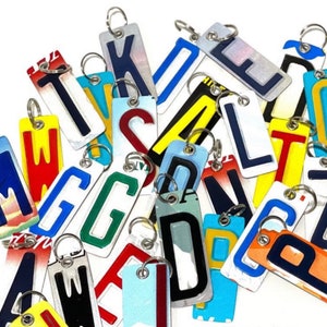 Keychain-keychains-license Plate Key Chain-letters-initials-gift-custom ...
