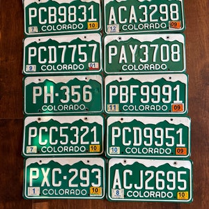 Colorado License Plate, Pick Your Choice of License Plate, Vintage ...