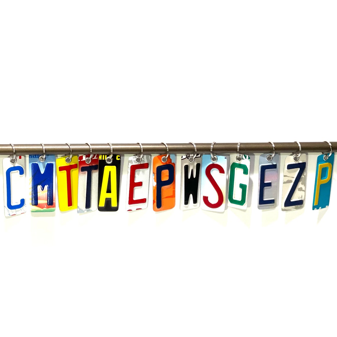 Keychain Keychains License Plate Key chain Letters | Etsy