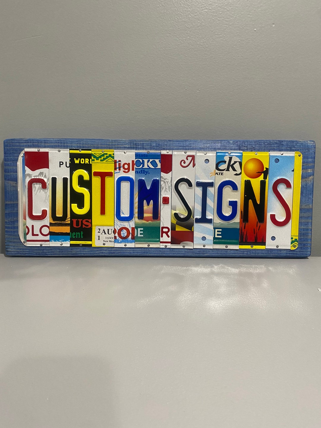 Custom License Plate Sign – Personalized Anniversary, Birthdate, Last ...