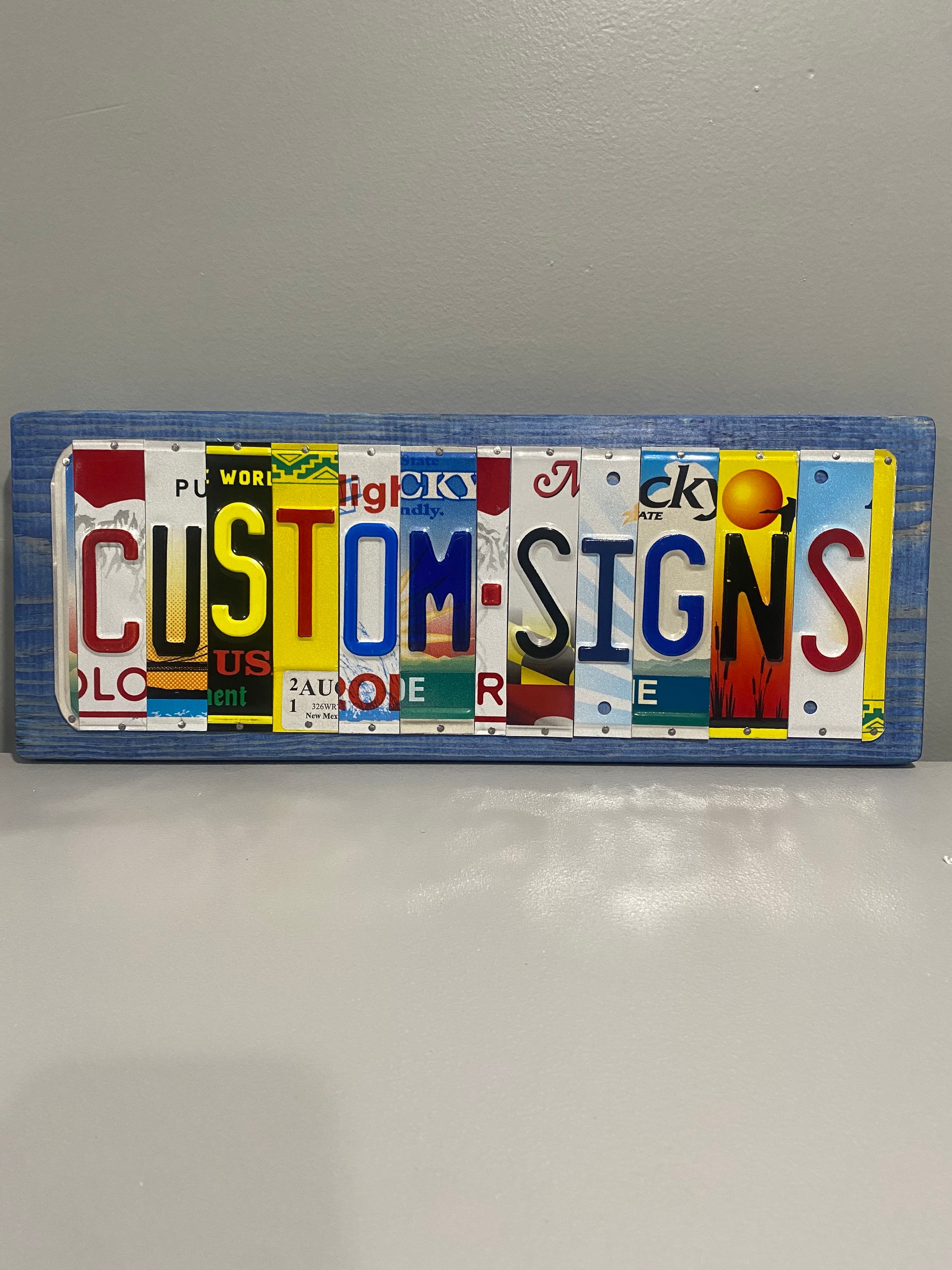 Custom License Plate Signs Anniversary Dates Birthdates | Etsy