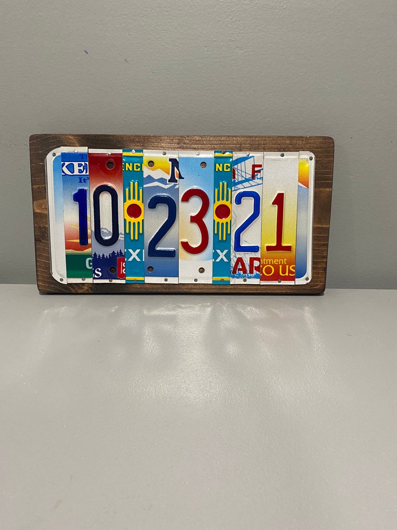 License Plate Signs Anniversary Date 10th Anniversary Tin - Etsy