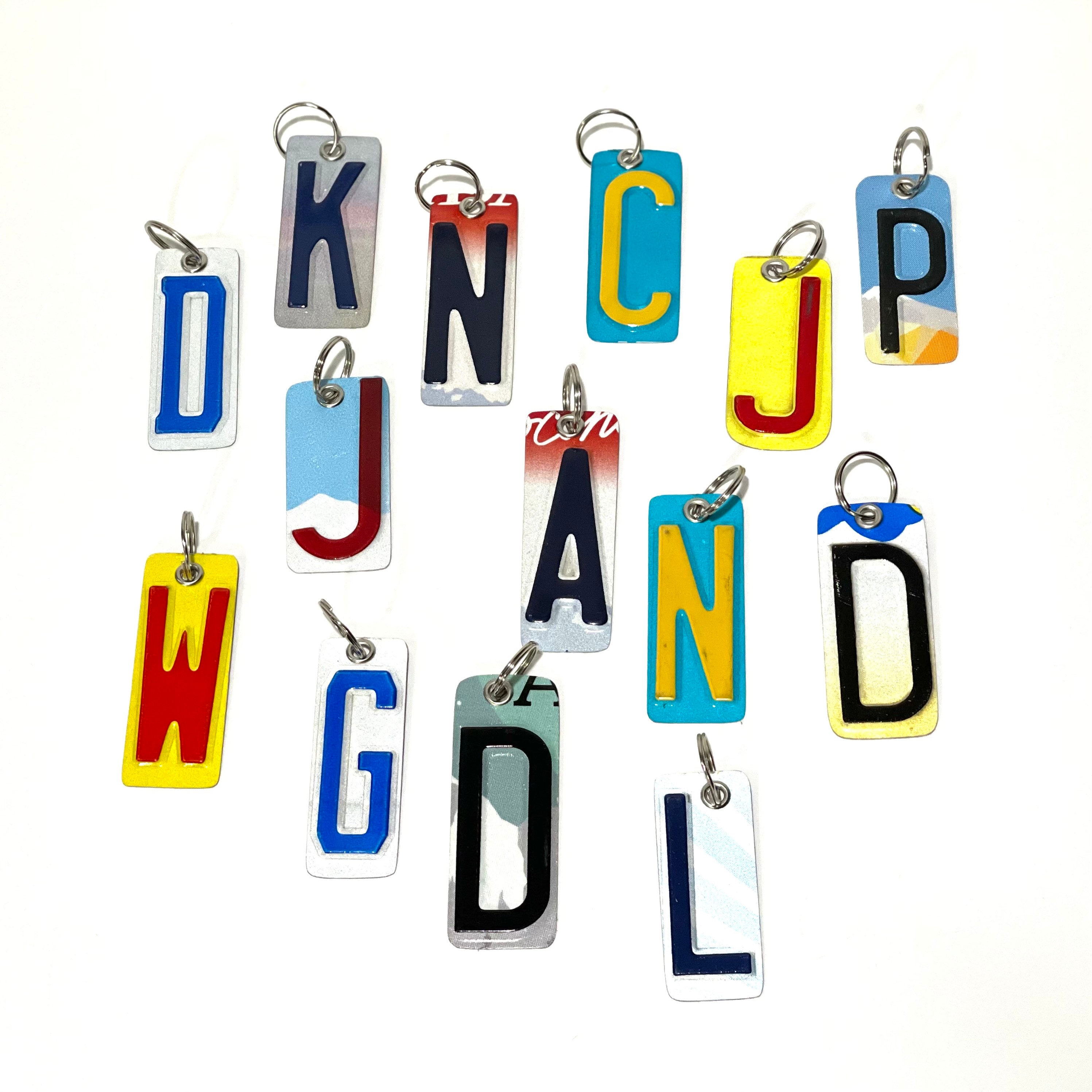 Keychain Keychains License Plate Key Chain Letters - Etsy
