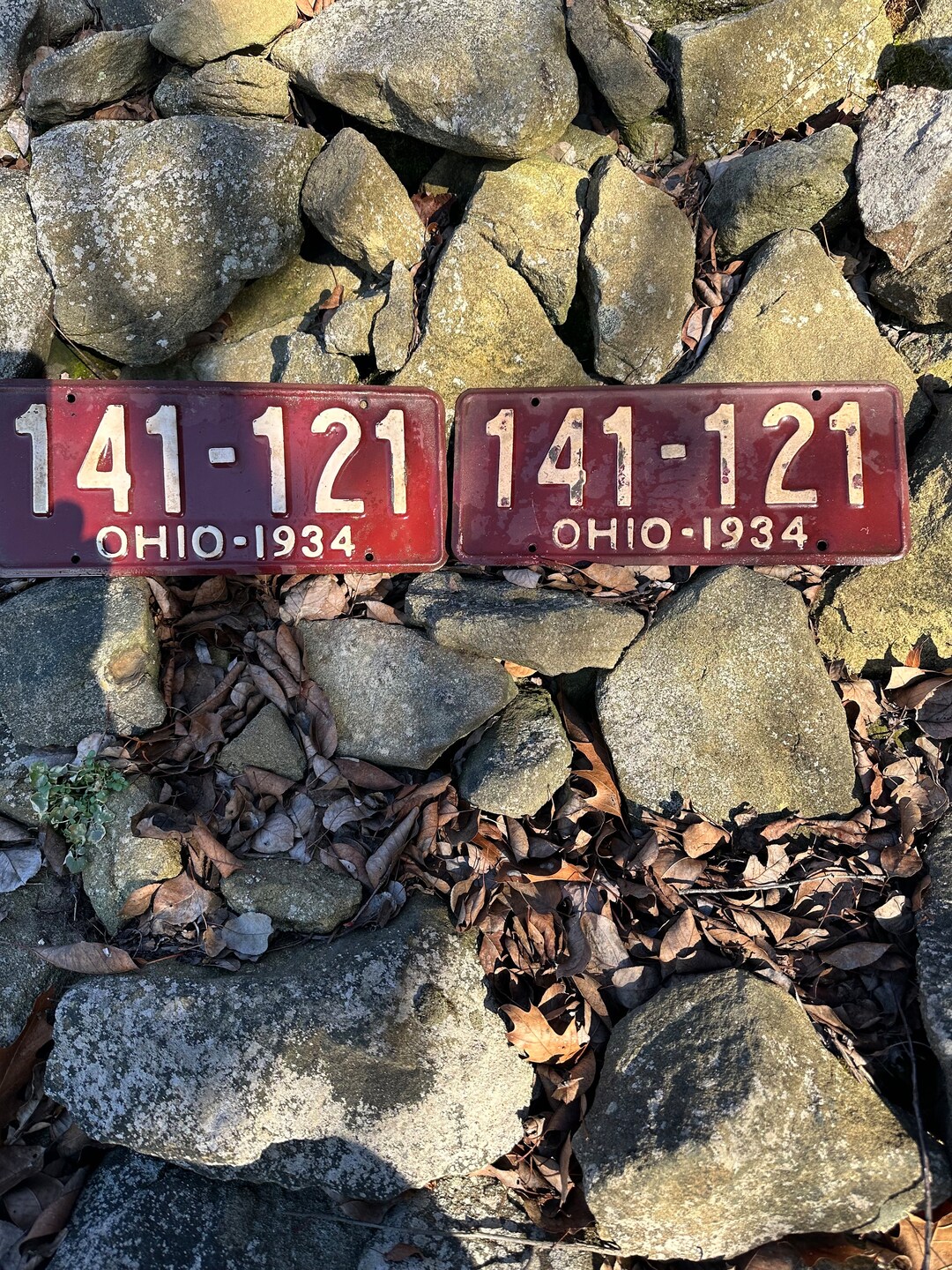 Ohio Original Vintage License Plate Pair-vintage License Plate - 1934 ...