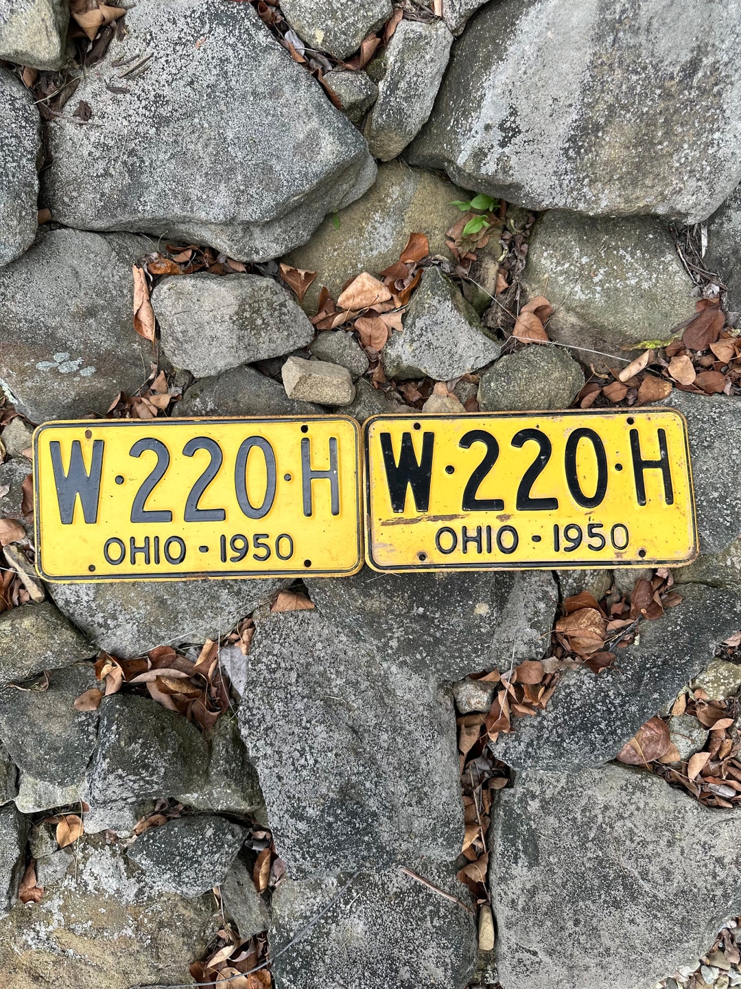 Ohio Original Vintage License Plate Pair-vintage License Plate - 1950 ...