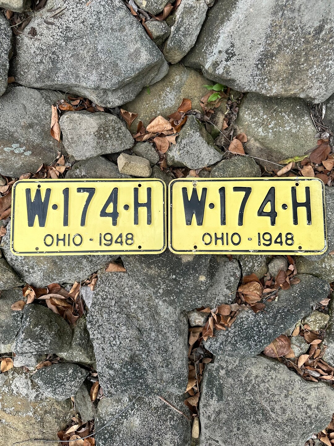 Ohio Original Vintage License Plate Pair-vintage License Plate - 1948 ...