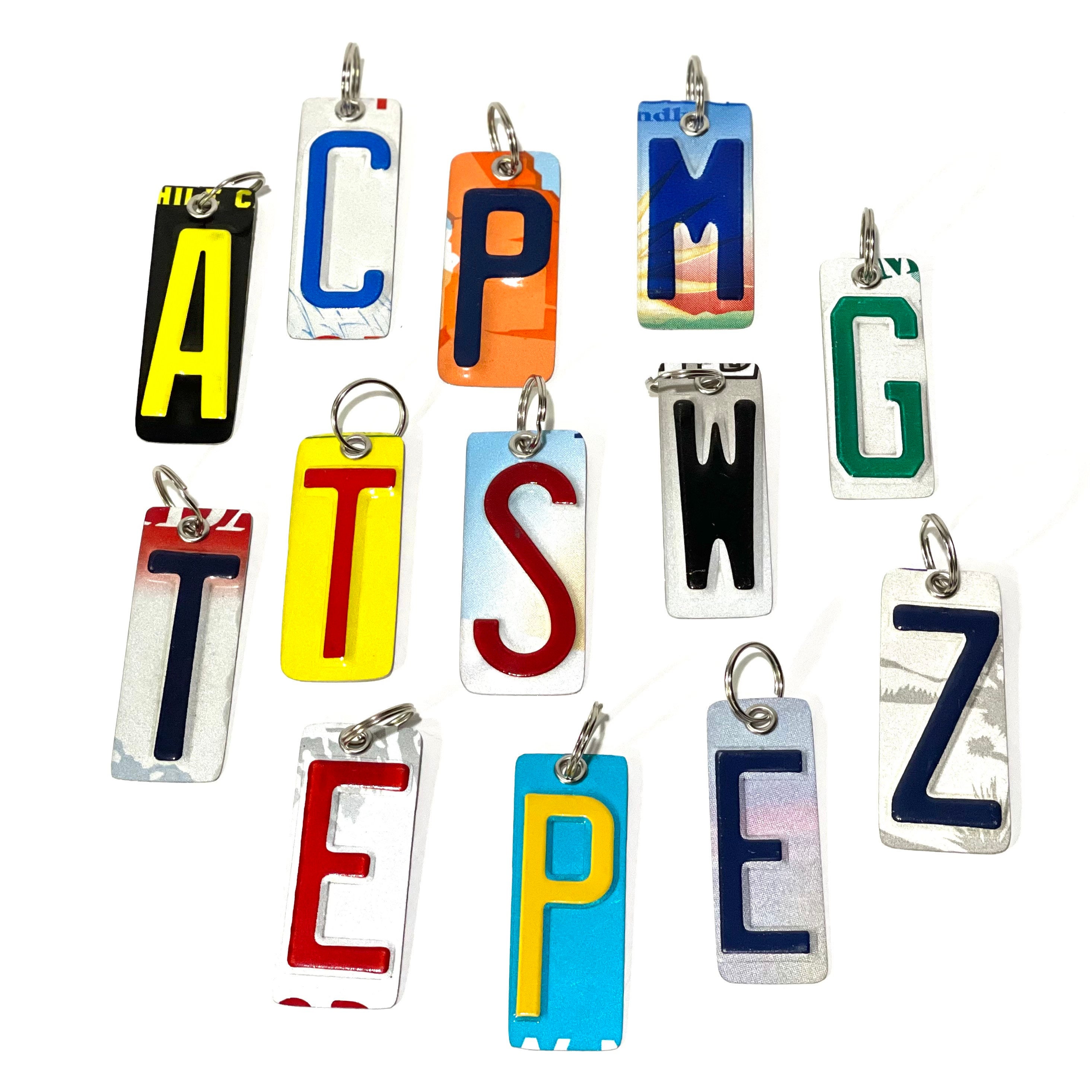 Keychain, Keychains, License Plate Key Chain, Letters, Initials, Gift ...
