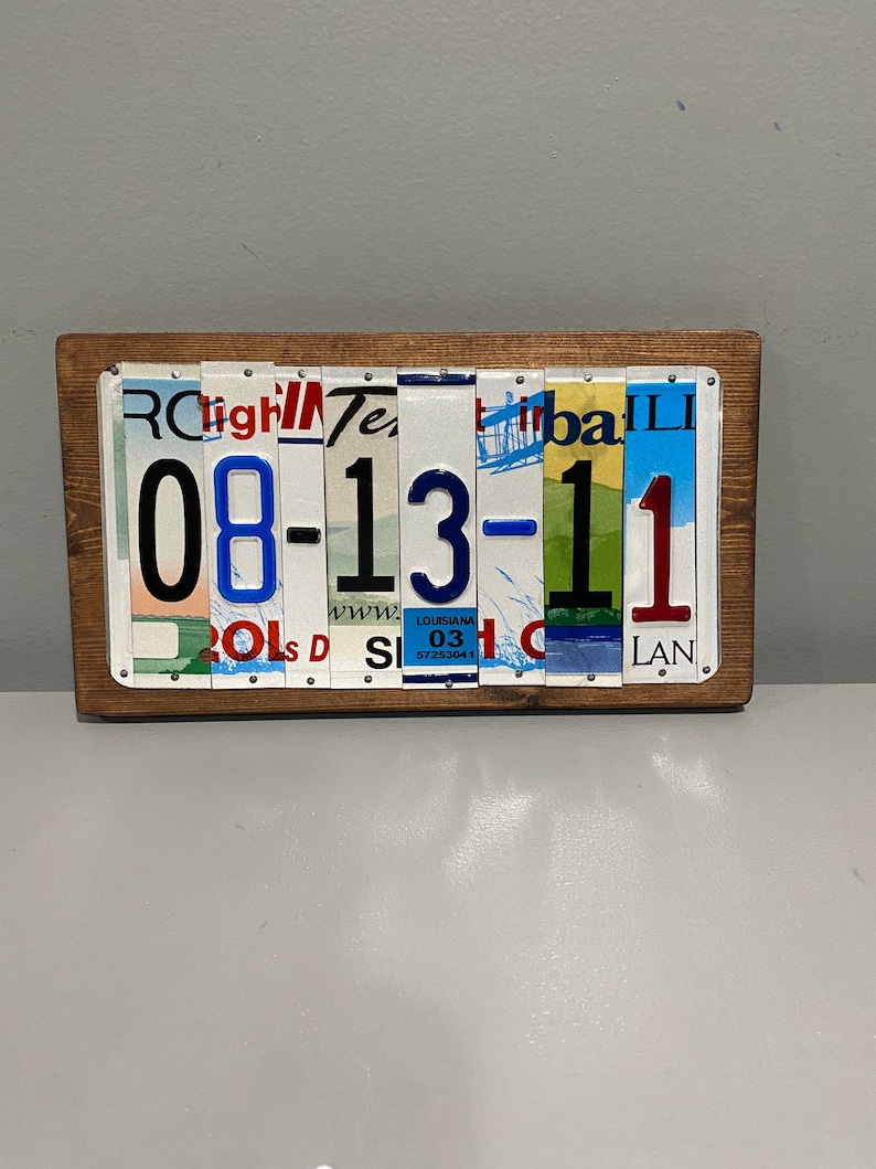 Custom License Plate Signs Anniversary Dates Birthdates | Etsy