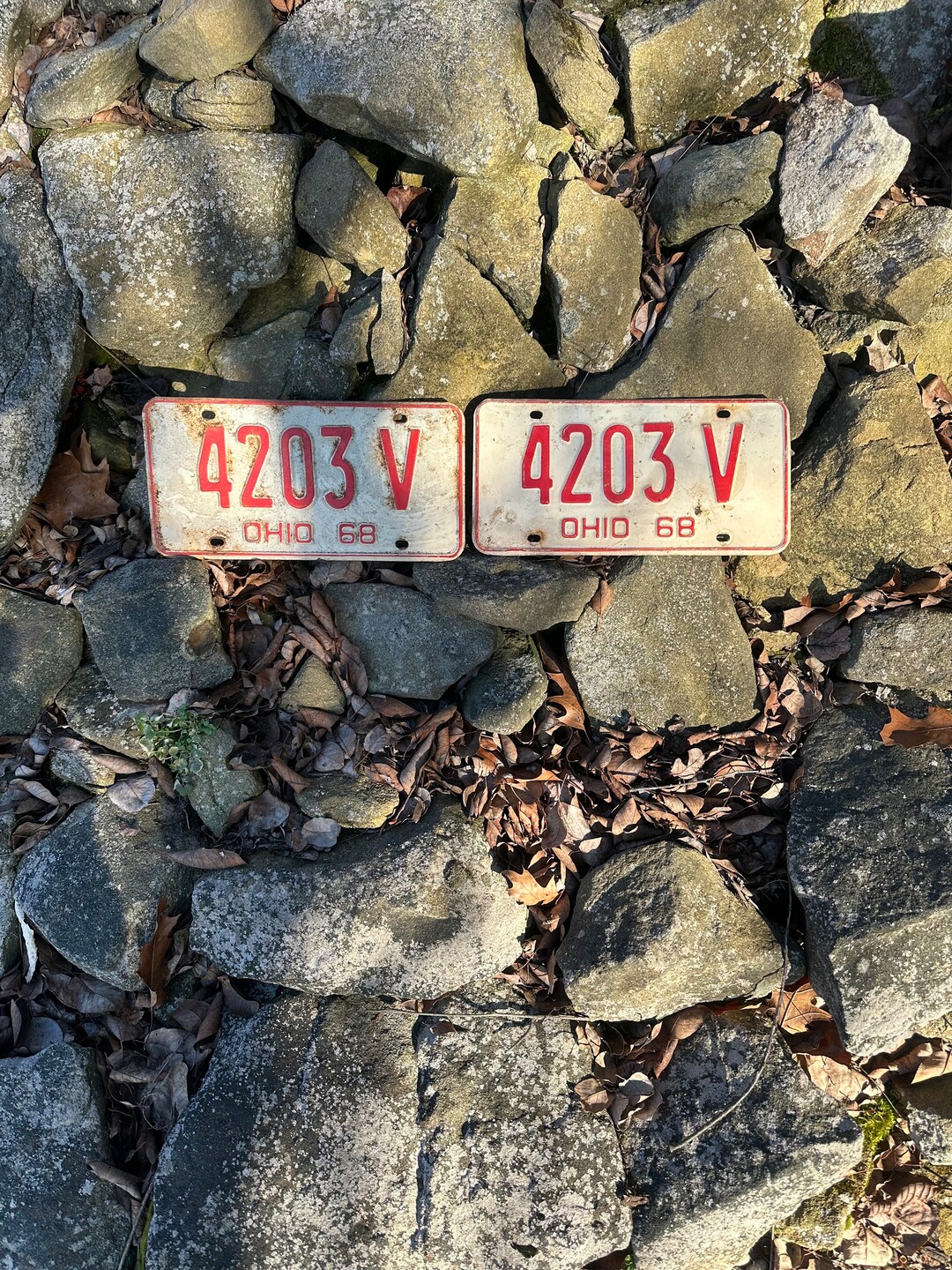 Ohio Original Vintage License Plate Pair-vintage License Plate - 1968 ...