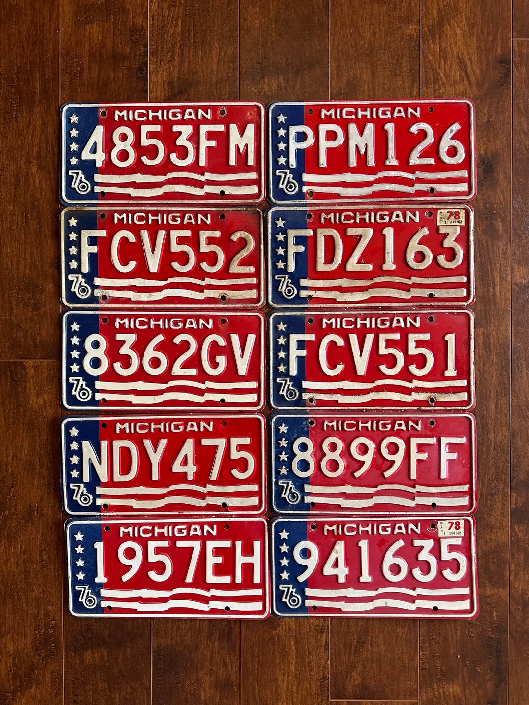 License Plate Michigan , Pick Your Choice of License Plate, 1976 ...