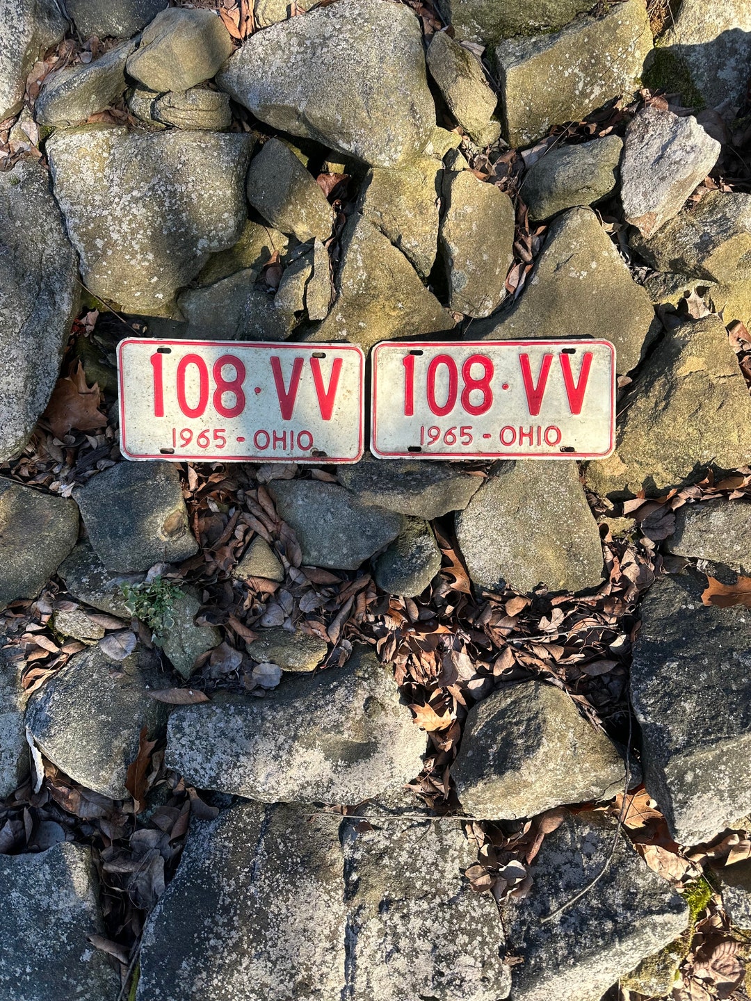 Ohio Original Vintage License Plate Pair-vintage License Plate - 1965 ...