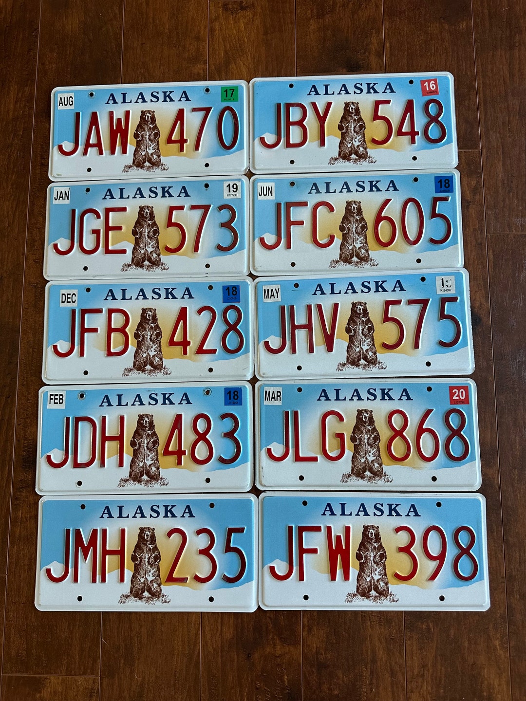 Alaska Bear License Plate, Pick Your Choice of License Plate, Bear ...