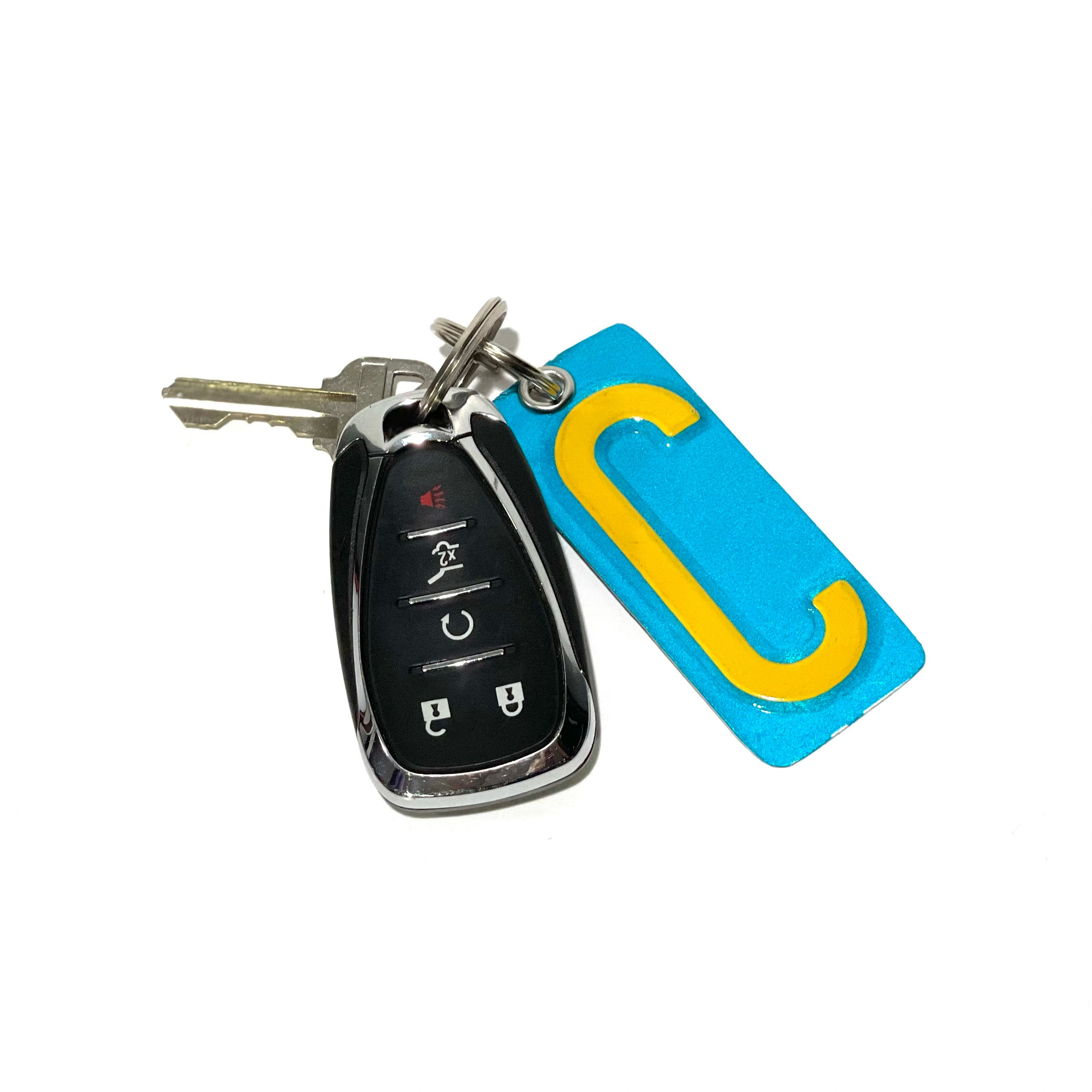 Keychain Keychains License Plate Key chain Letters | Etsy