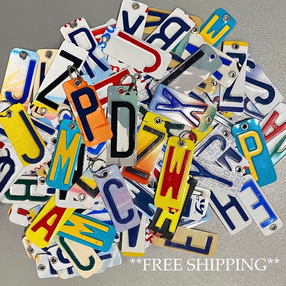 Keychain-keychains-license Plate Key - Etsy