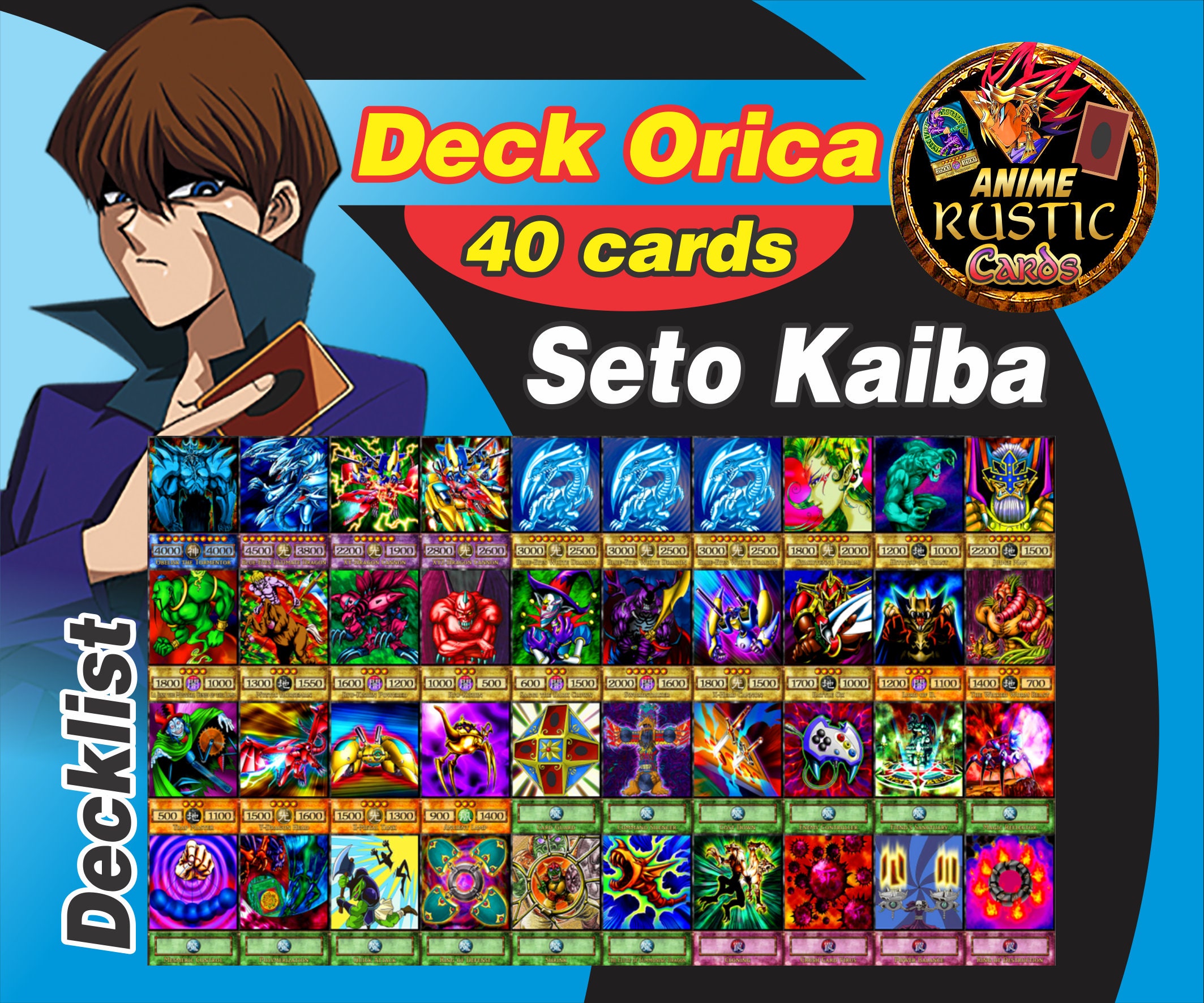 Seto Kaiba Anime Orica Deck 13 By Orica Cardsbr On De