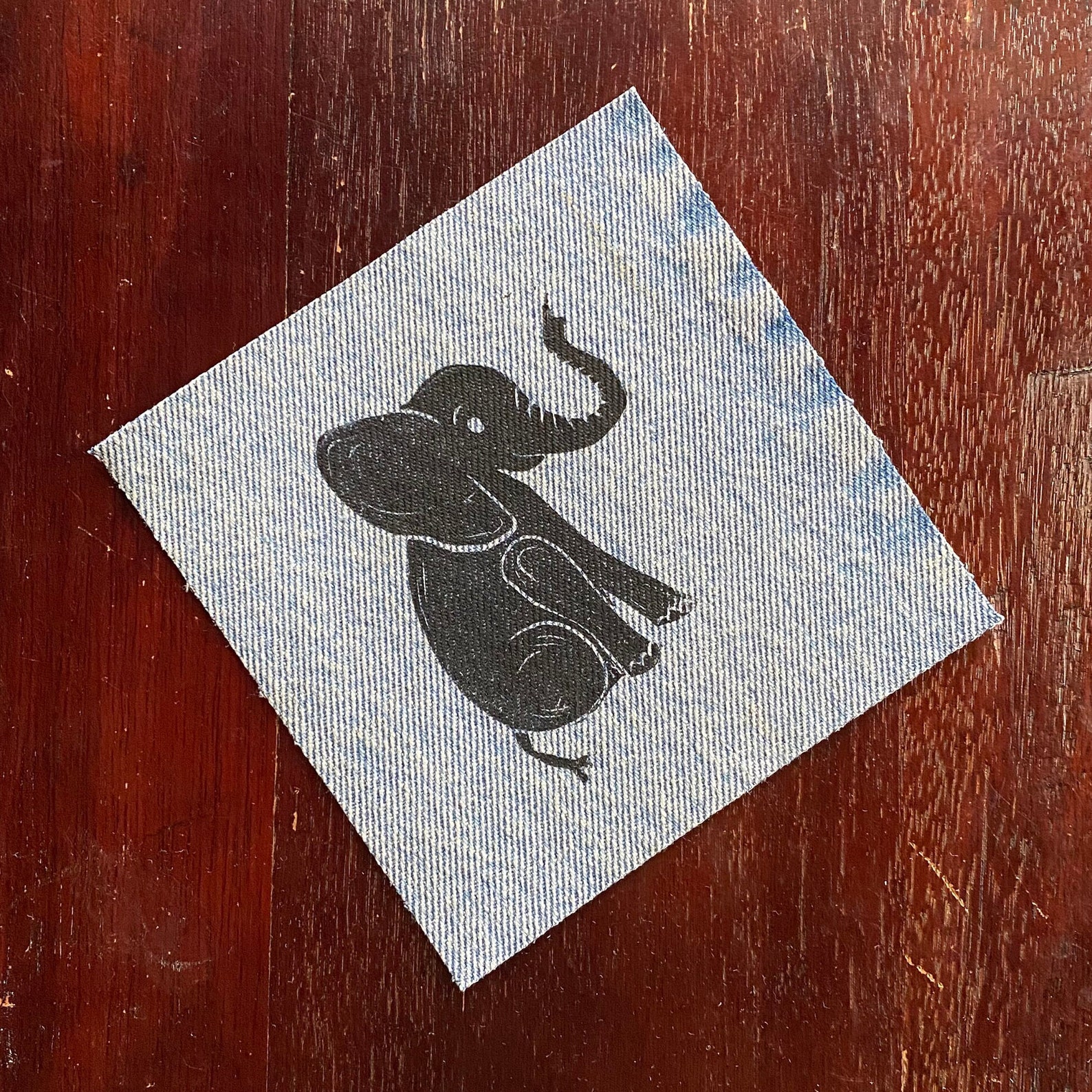 Baby Elephant Patch, Slow Stitch Visible Mending Patch, Sew on Patch ...
