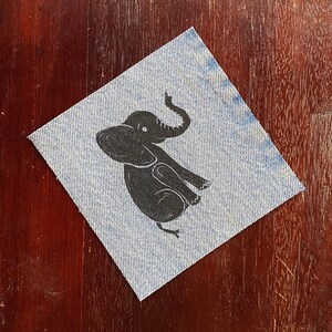 Baby Elephant Patch, Slow Stitch Visible Mending Patch, Sew on Patch ...