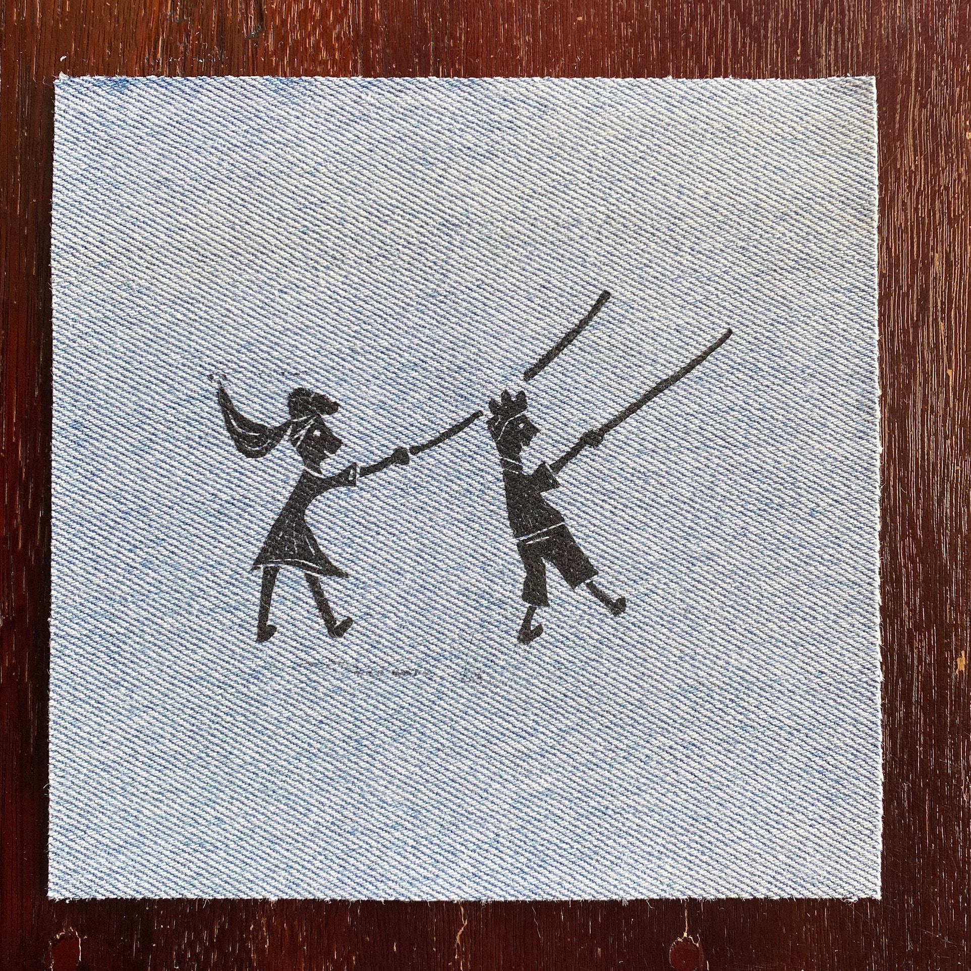 Set of Two Kite Flying Patches, Kite Prints, Slow Stitch Visible ...