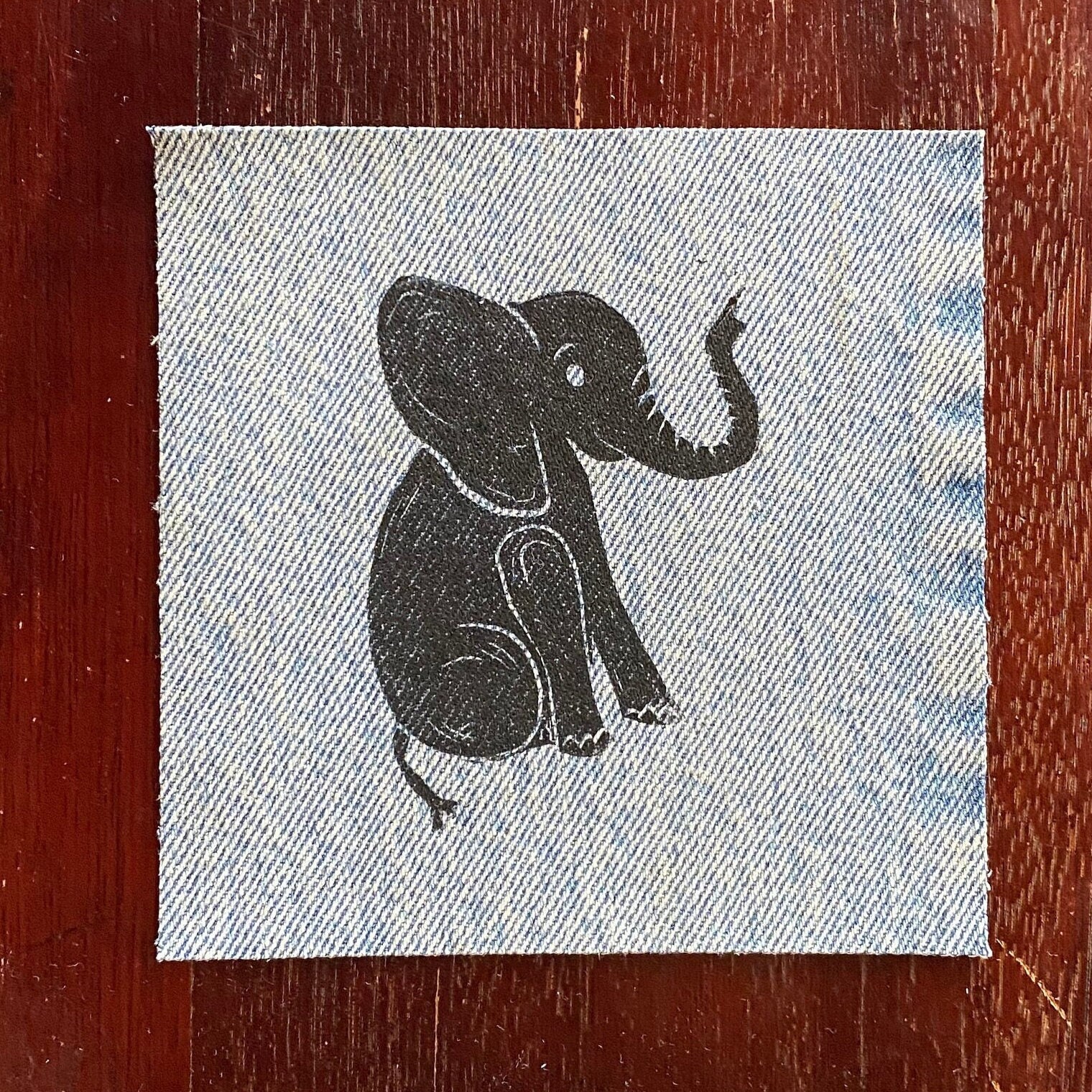 Baby Elephant Patch, Slow Stitch Visible Mending Patch, Sew on Patch ...