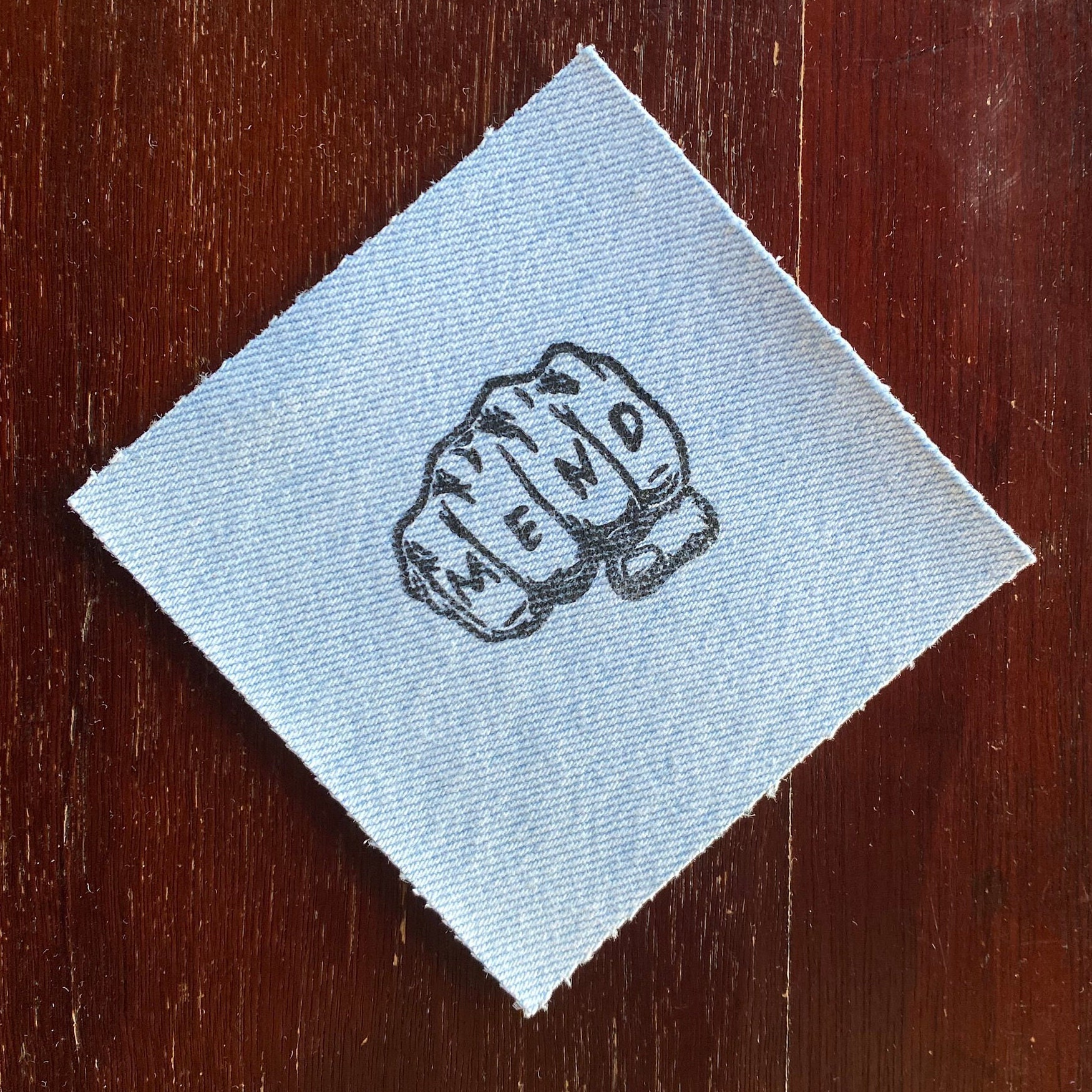 Mend Fist Patch, Slow Stitch Visible Mending, Sew on Patch, Denim ...