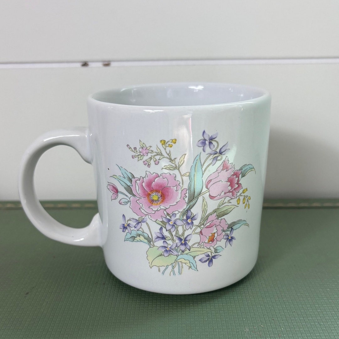 Sunflower Floral Coffee Cup Mug Vintage - Etsy