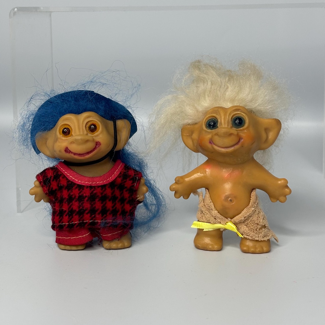Vintage 1960s Troll Doll Set Wishnik Dam Style With Mohair - Etsy