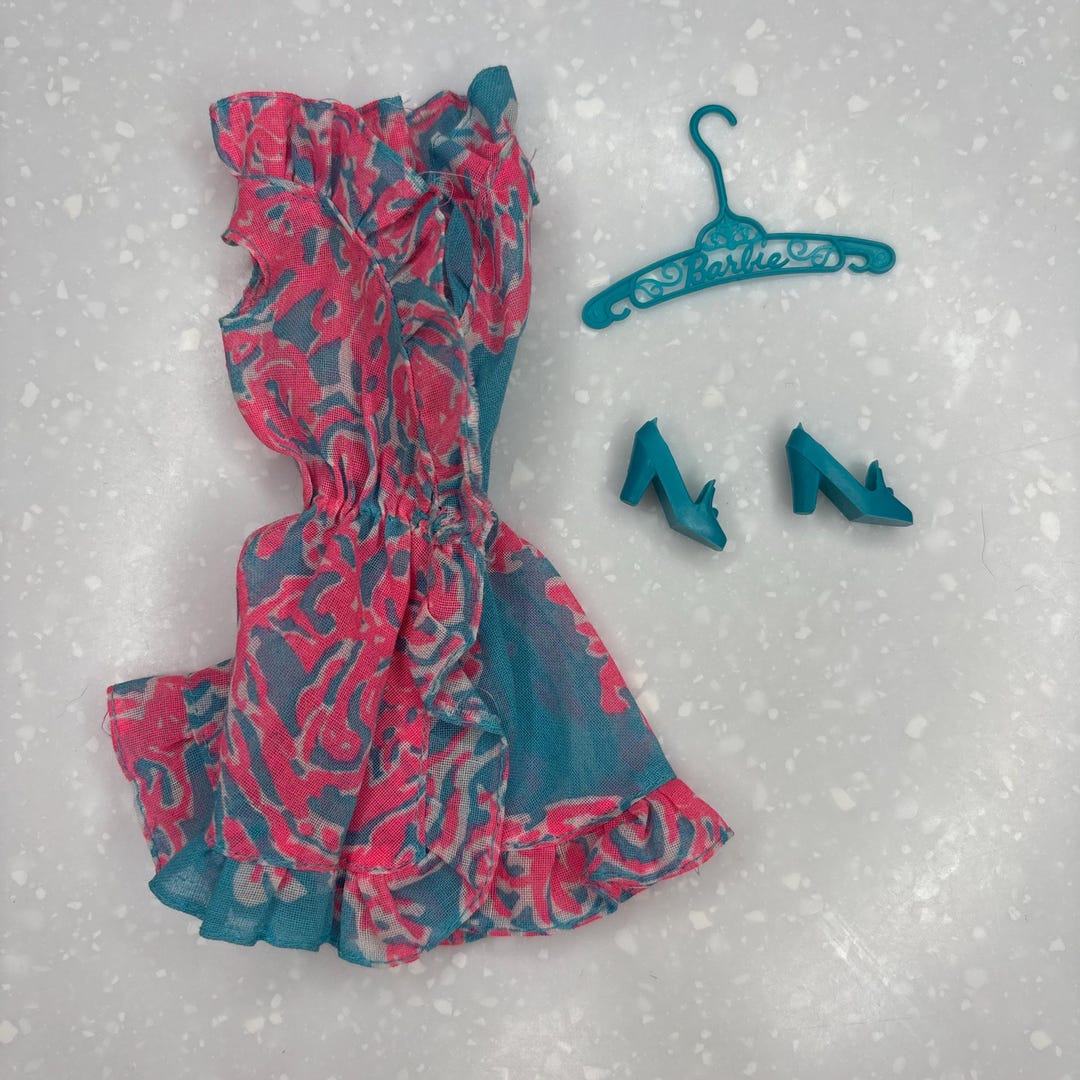 1960s Vintage Barbie Clothes Mod Doll Outfit #1783 Ruffles N Swirls Dre ...