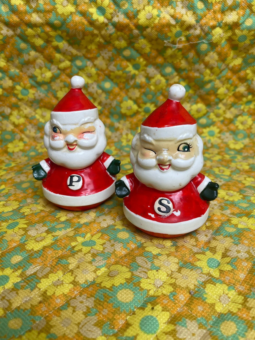 Holt Howard Winking Santa Salt and Pepper Shakers Holt - Etsy