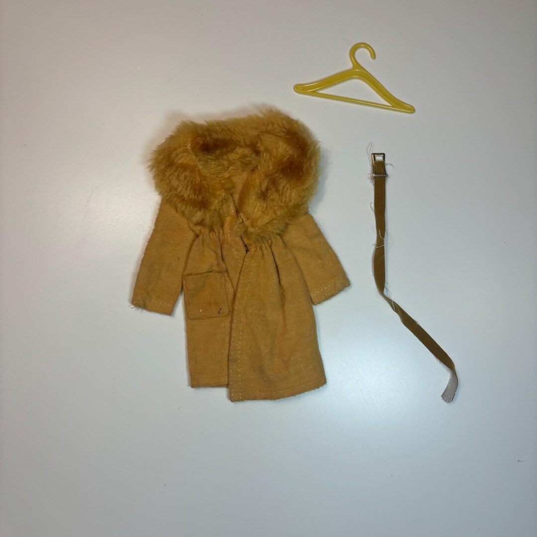 Vintage Mod Barbie Clothes 8682 Tan Wool Coat - Etsy