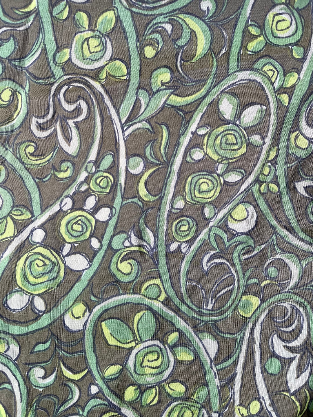 Vintage 60s Floral Mod Style Fabric - Etsy