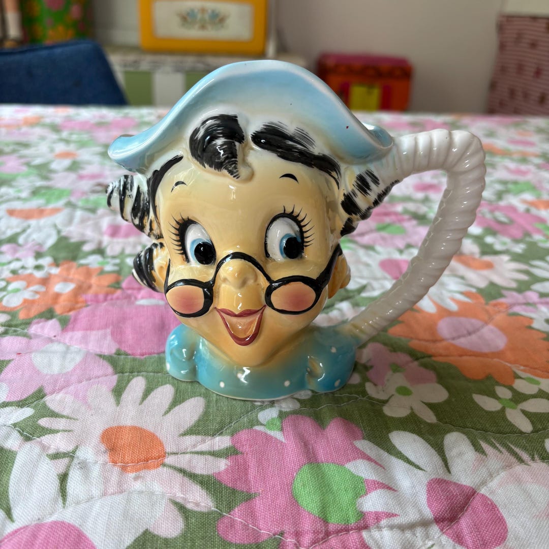Vintage Enesco Japan Busy Biddie Coffee Cup Mug Happy Grandma Cute Old ...