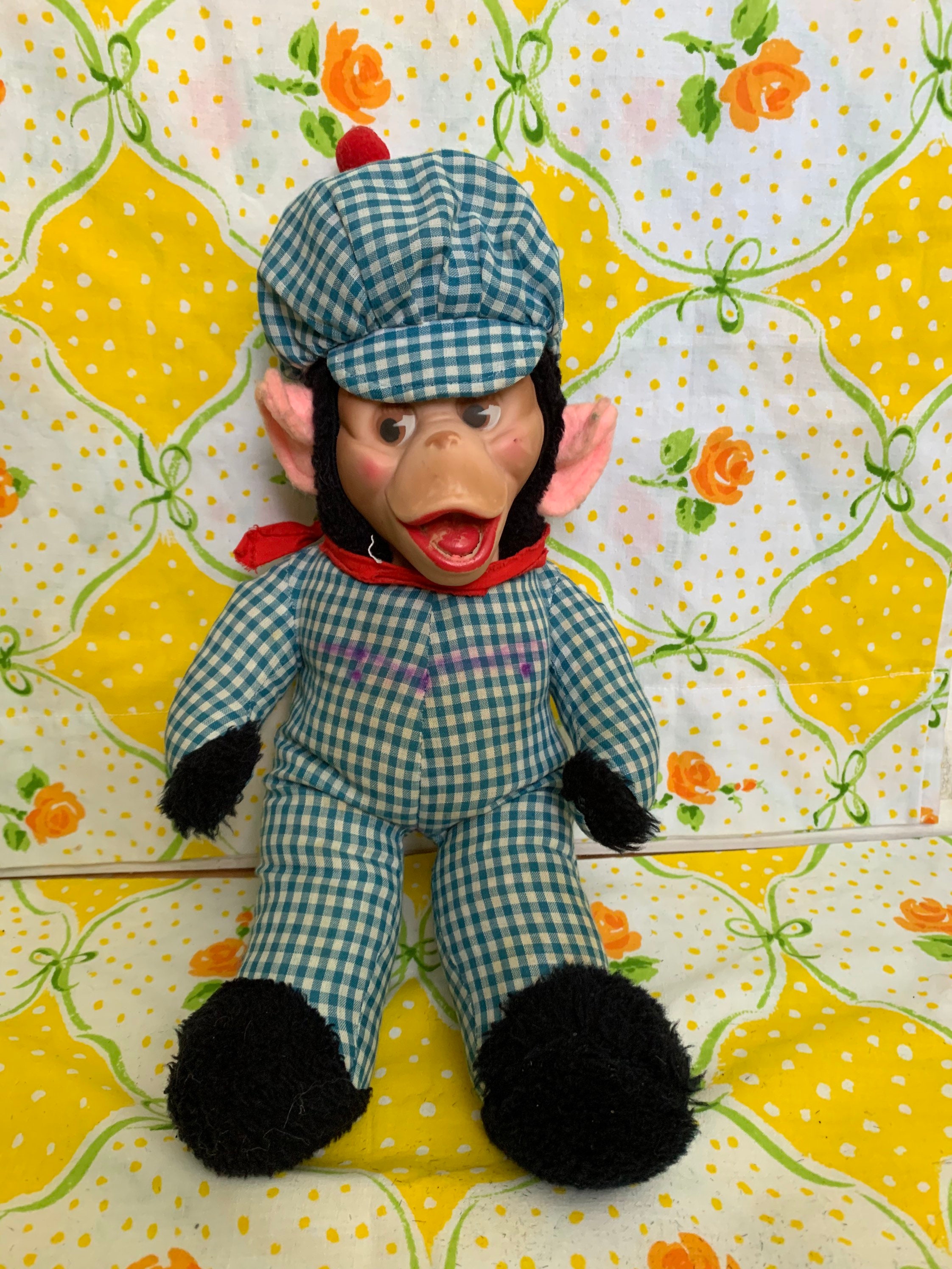 Vintage Gund rubber face monkey doll | Etsy