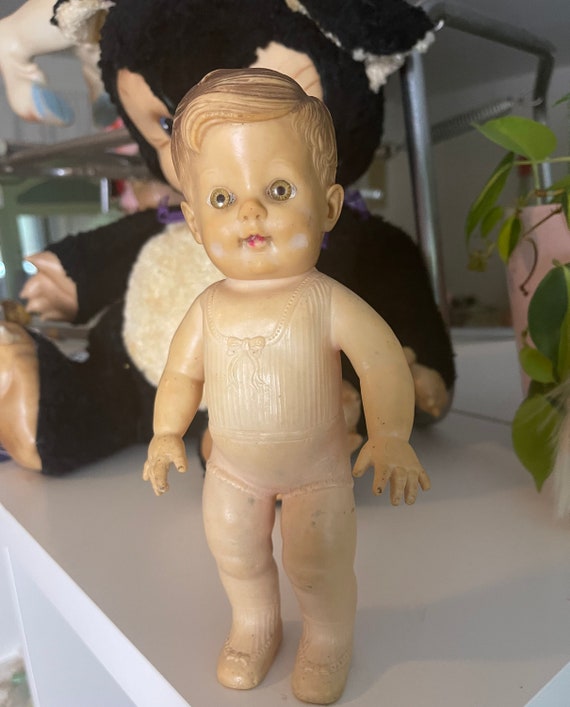 1950s Vintage Rubber Eegee Doll Molded Hair & MOLDED Clothes - Etsy UK