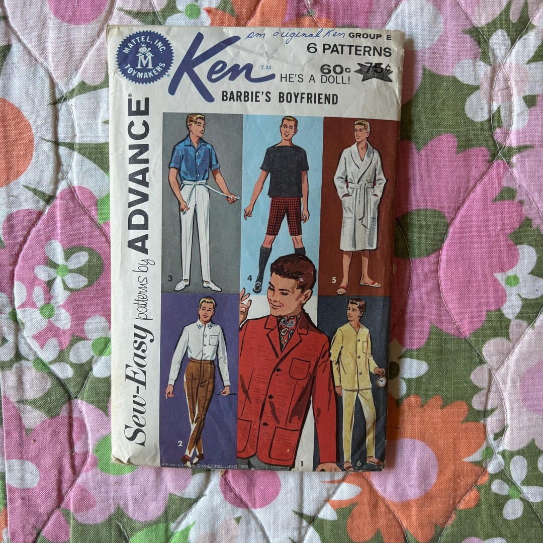 1960s Pattern Advance No. 2899 Ken Barbies Boyfriend Mattel, Inc ...