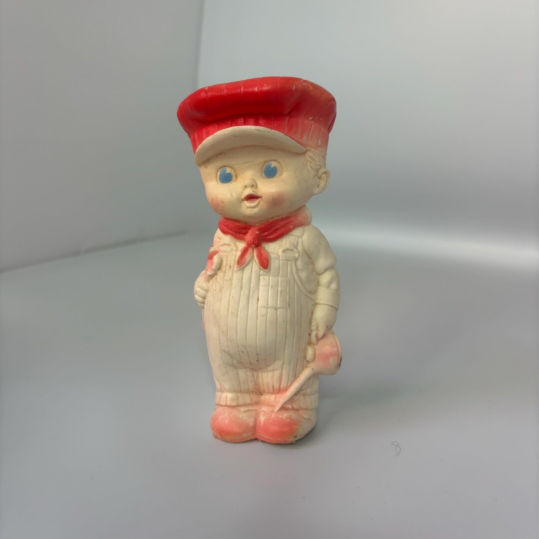 Vintage Sun Rubber Train, Conductor, Squeak, Doll - Etsy