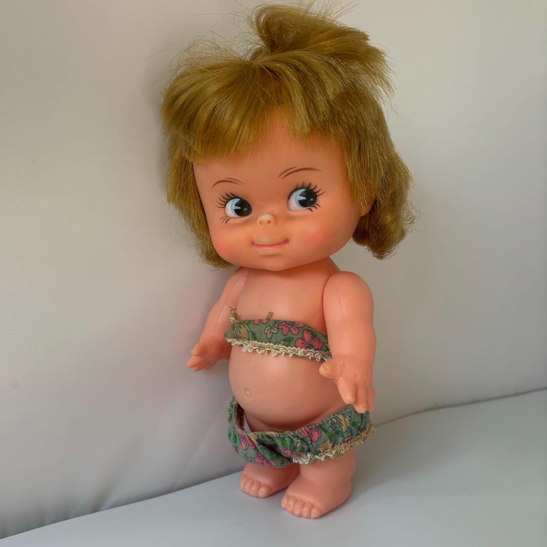 Vintage Big Eye Uneeda Kewpie Style Doll With Hair Made in Japan 8” - Etsy